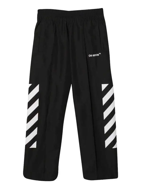 Off-White Logo Print Track Pants - Black