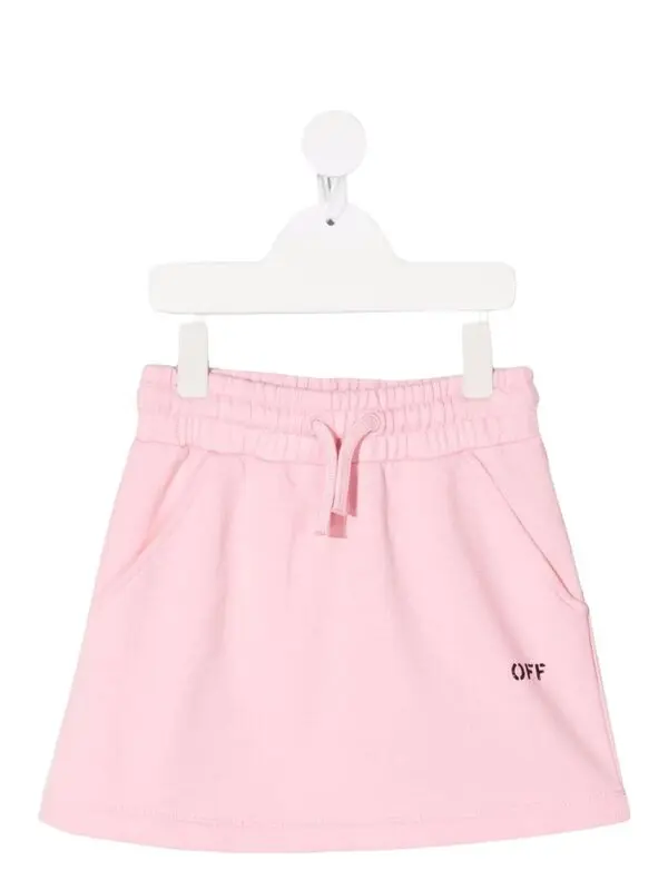 Off-White Logo Detail Track Skirt - Pink