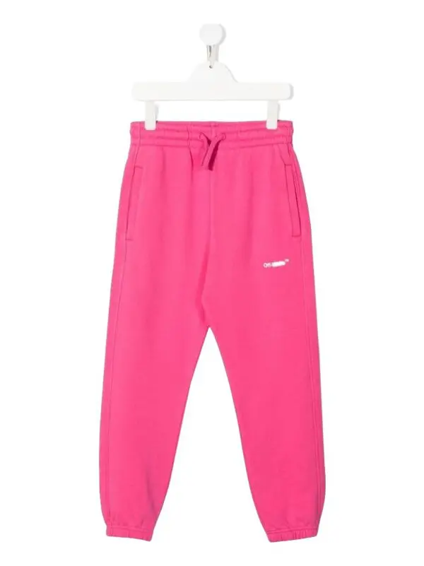 Off-White Diagonal Stripe Logo Tracksuit Bottoms - Pink