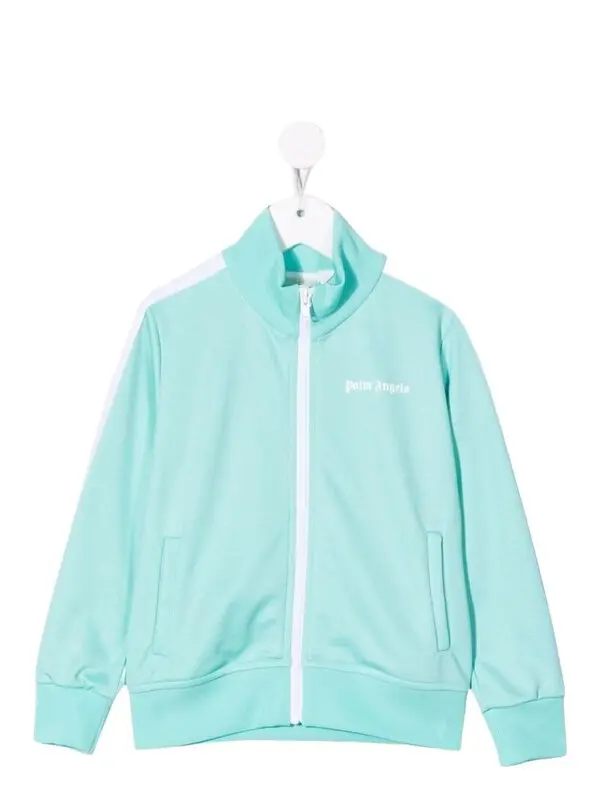 Palm Angels Logo-print Zip Jacket - Blue
