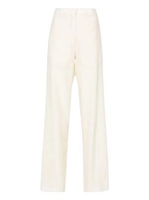 Fabiana Filippi Pressed-crease Wide-leg Trousers - White