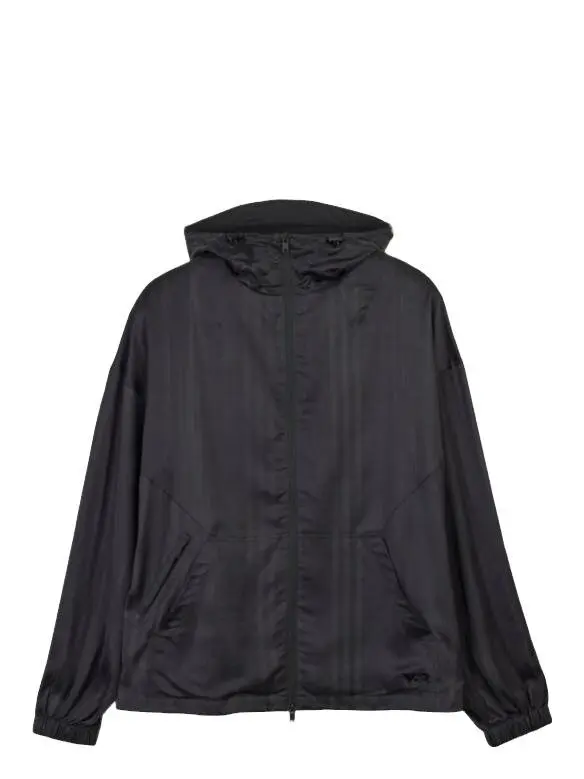 Y3 Striped Hooded Jacket - Black