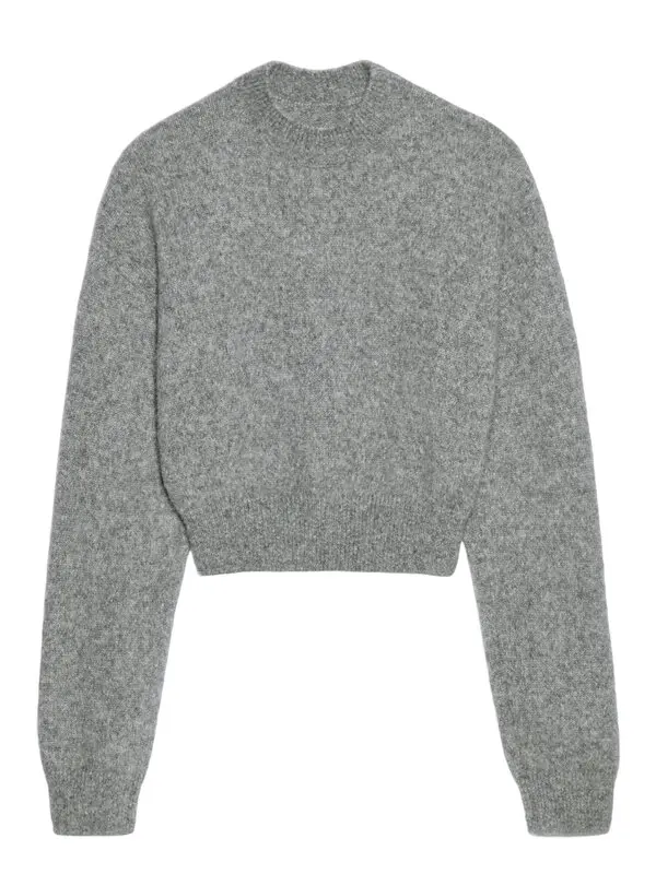 Jacquemus Logo Intarsia Knit Sweater - Gray