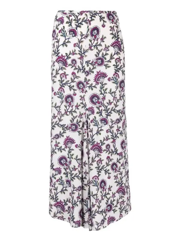 Isabel Marant Étoile High-waisted Floral-print Skirt - White
