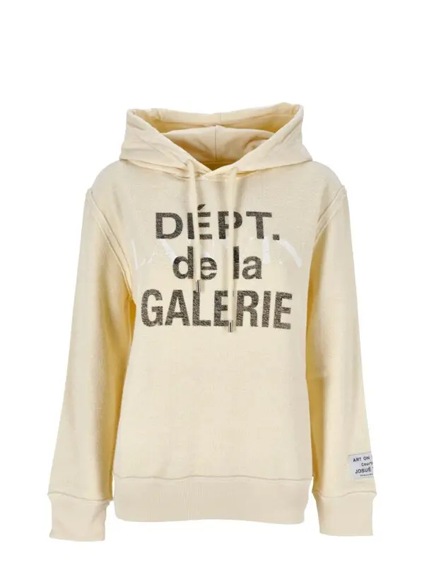 LANVIN X Gallery Dept. Logo Print Hoodie - Nude