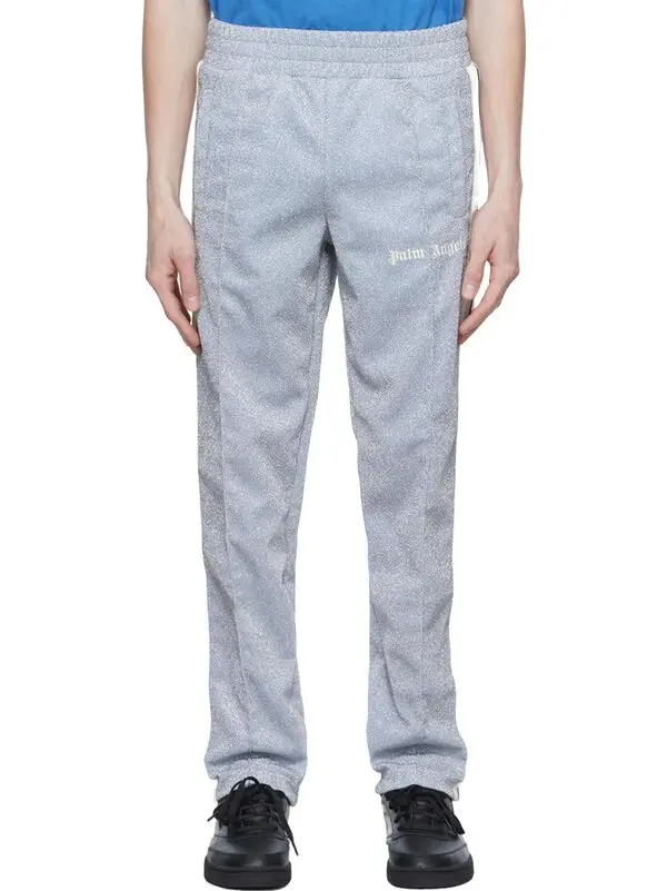 Palm Angels Metallic Logo-embroidered Track Pants - Gray