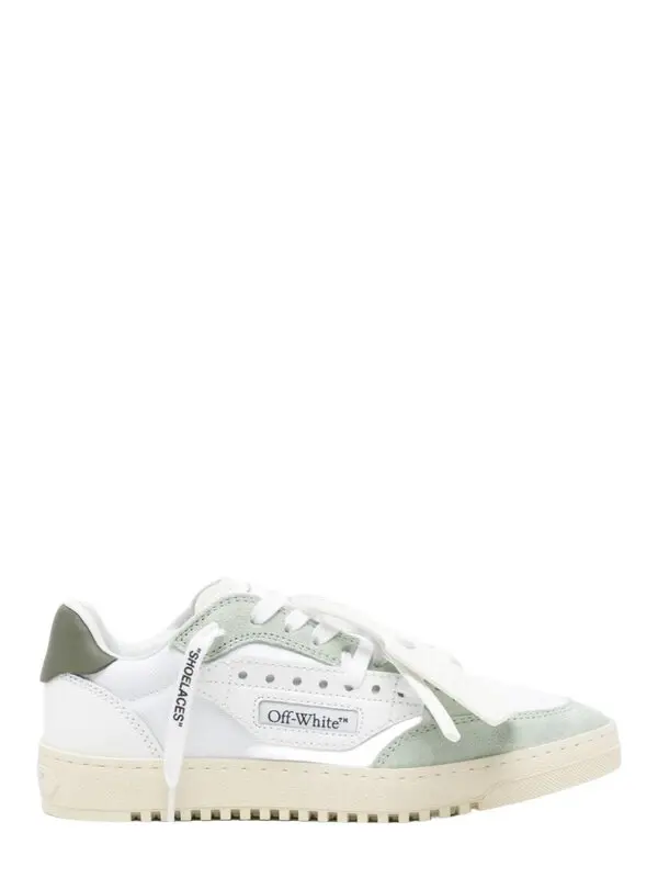 Off-White Low Top Lace Up Sneakers - White