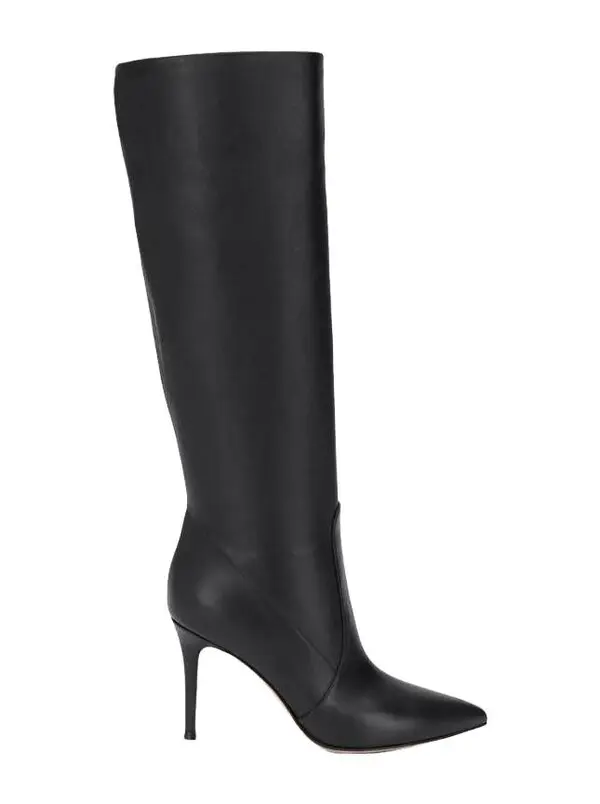 GIANVITO ROSSI Knee-high Pointed Toe Stiletto Boots - Black