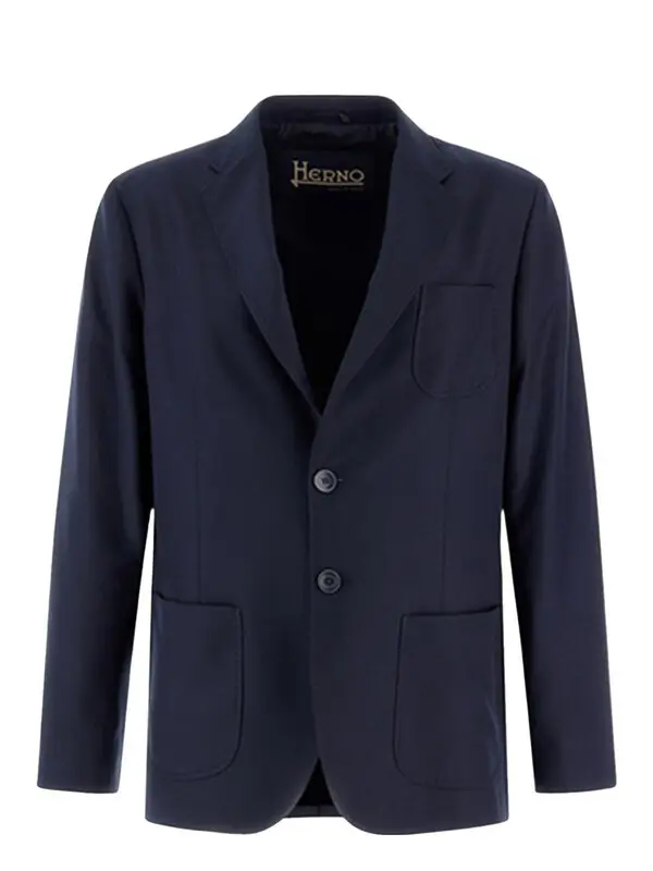 Herno Single-breasted Tailored Blazer - Blue