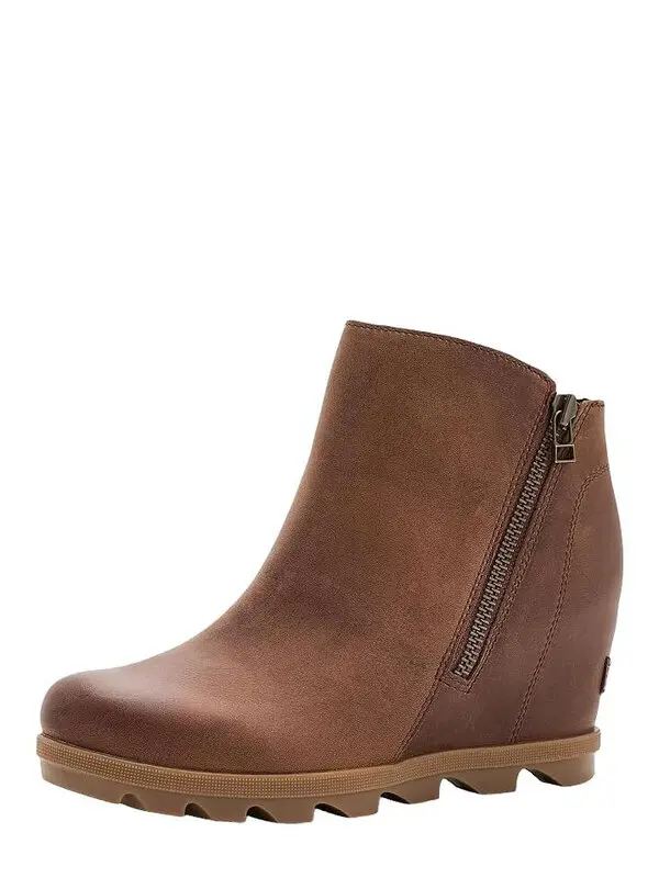 Sorel Joan Rhapsody Zip Wedge Ankle Boots - Brown