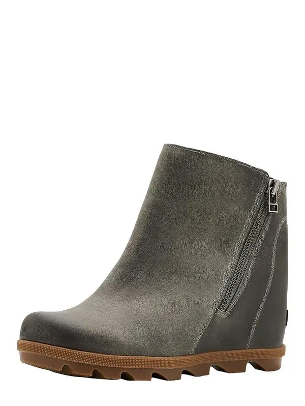Sorel Joan Rhapsody Zip Wedge Ankle Boots - Gray