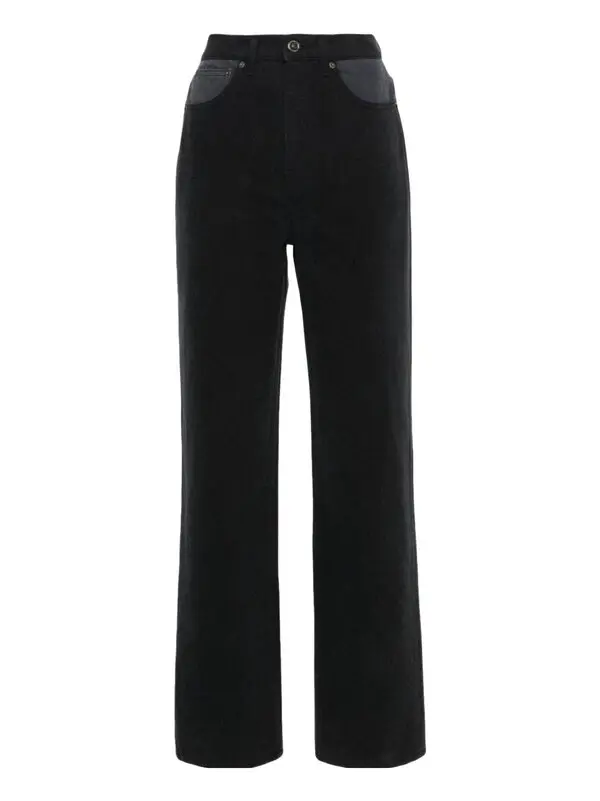 ROTATE BY BIRGER CHRISTENSEN Two-tone Tapered Jeans - Black