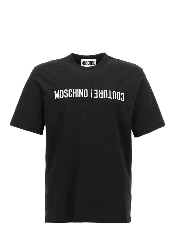 Moschino Logo-print Cotton T-shirt - Black
