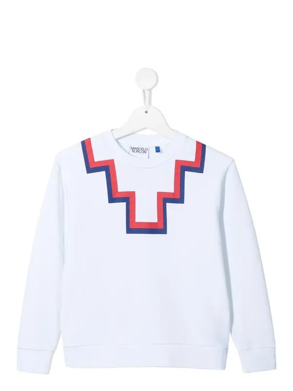 MARCELO BURLON COUNTY OF MILAN Long-sleeved Sweater - White
