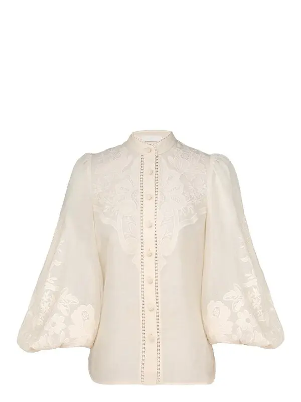 Zimmermann Ottie Embroidered Blouse - White