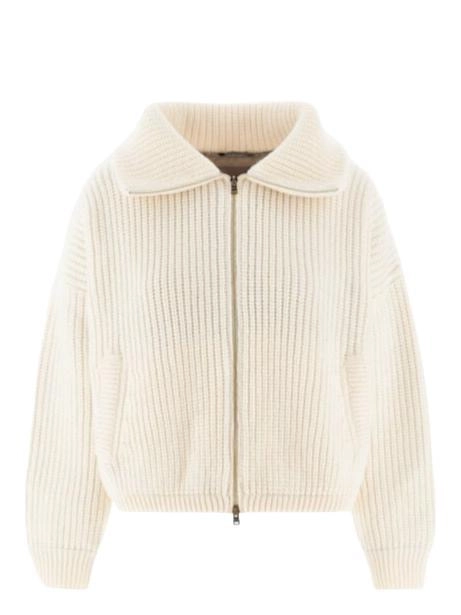 Herno Wool Zipped Cardigan - White