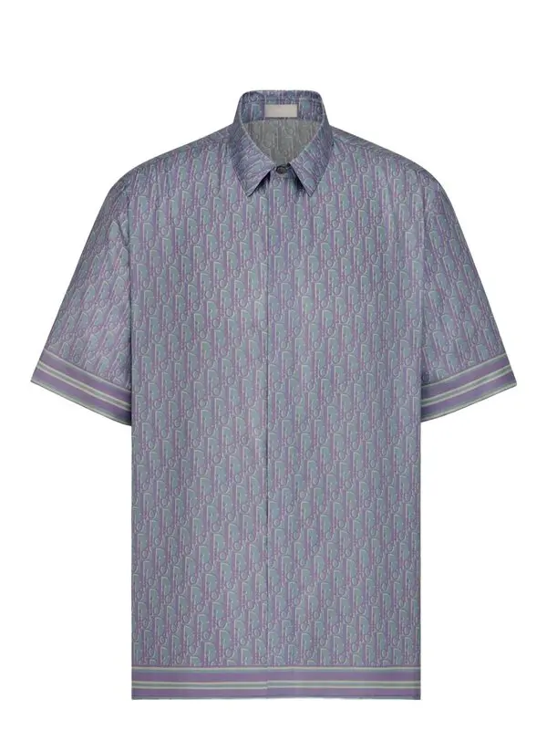 Dior Oblique Pixel Short-sleeved Shirt - Gray