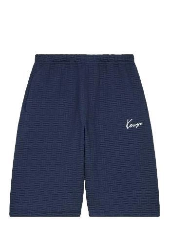 Kenzo Textured Jacquard Bermuda Shorts - Blue-black