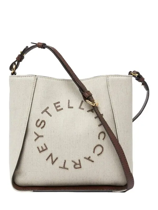 Stella McCartney Logo Appliqué Crossbody Bag - White