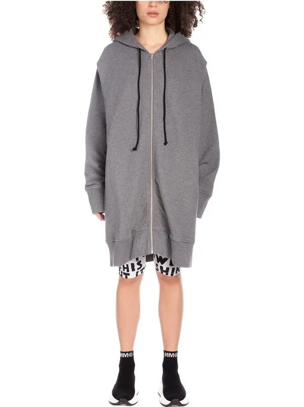 MAISON MARGIELA Oversized Zip Hoodie - Gray