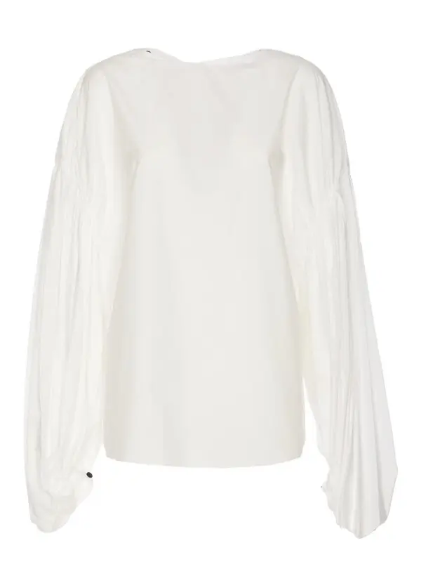 Khaite Long-sleeve Blouse - White
