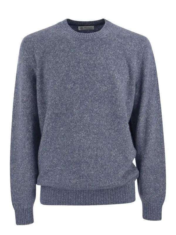 Brunello Cucinelli Crewneck Knitted Jumper - Blue