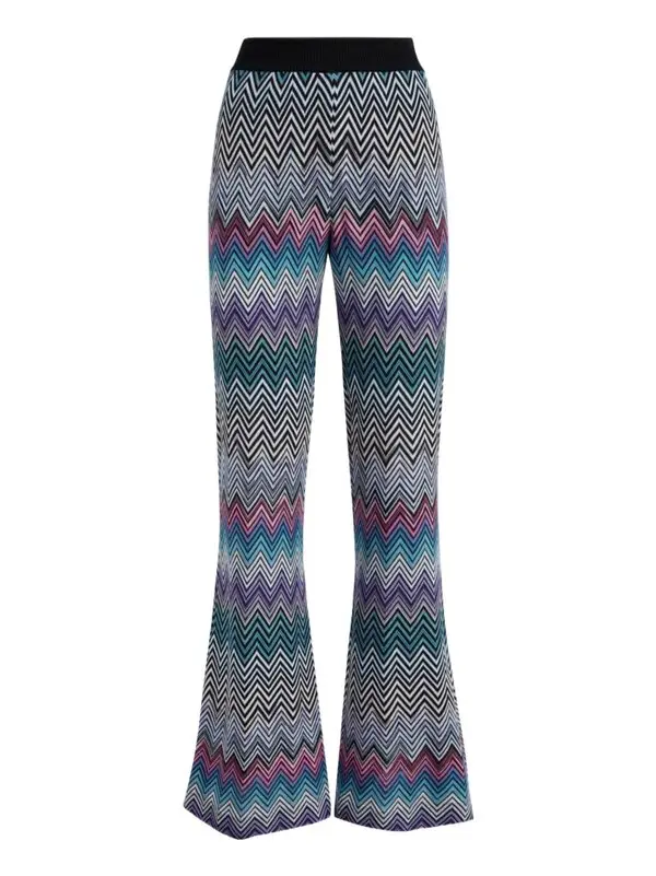 Missoni Flared Zigzag Trousers - Gray