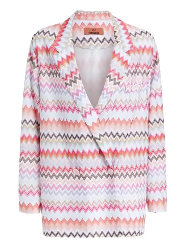 Missoni Zigzag Double-breasted Tailored Blazer - Sm96q