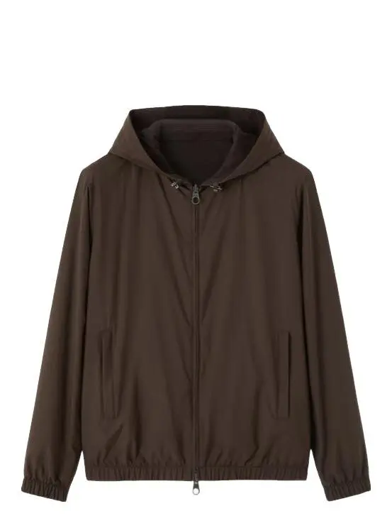 Loro Piana Hooded Bomber Jacket - Cedar Bronze