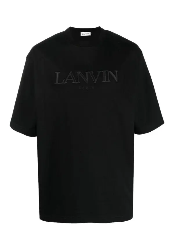 LANVIN Oversized Embroidered T-shirt - Black