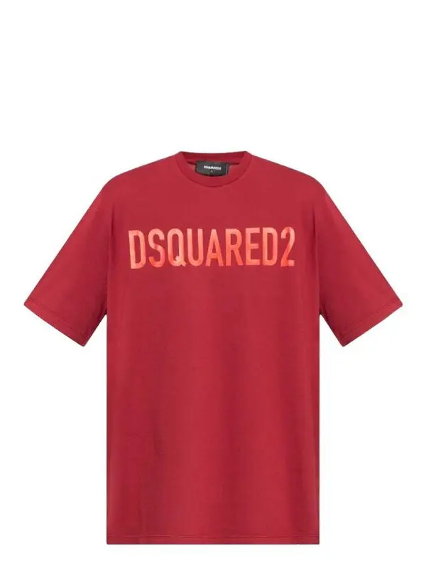 Dsquared2 Logo Printed Crewneck T-shirt - Red