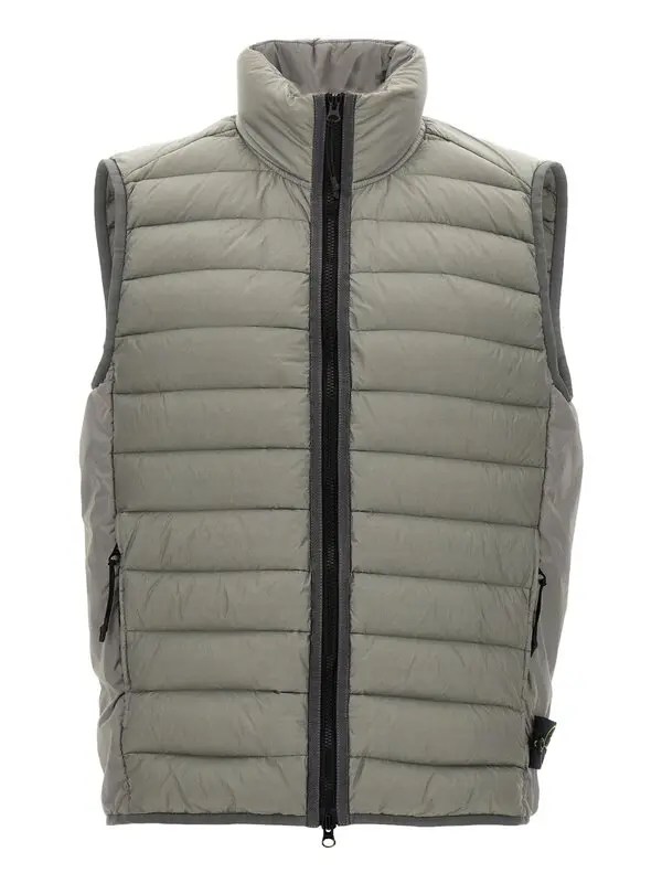 Stone Island High Neck Quilted Gilet - Grey
