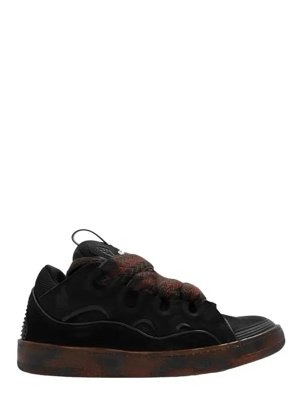 LANVIN Curb Low-top Sneakers With Logo Embellishment - Black