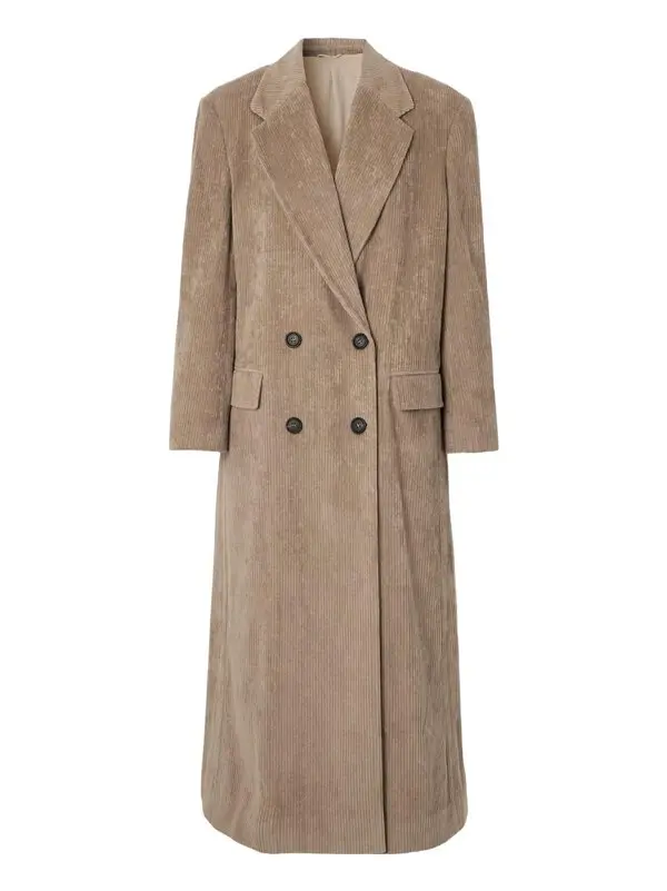 Brunello Cucinelli Double-breasted Long Coat - Brown