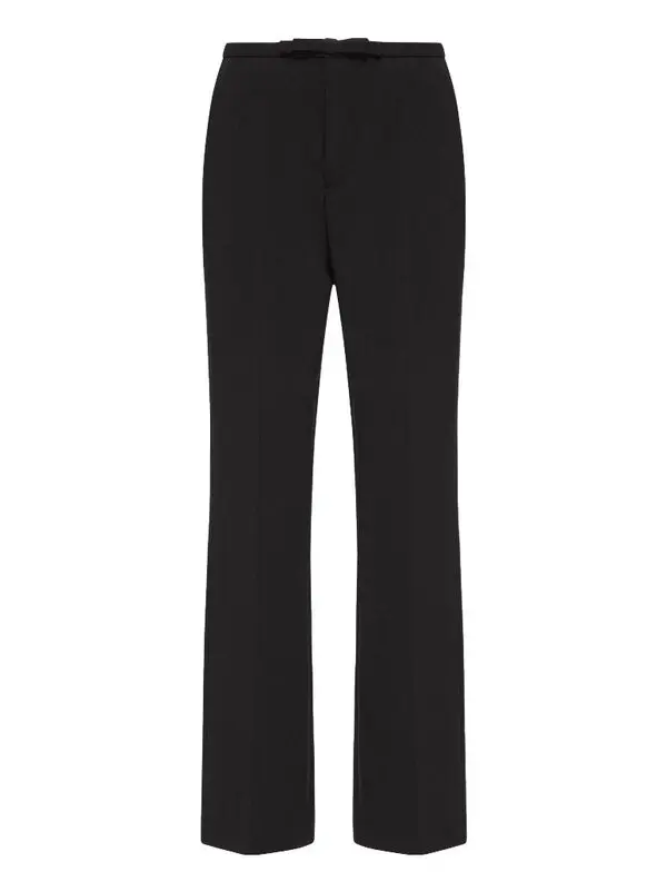 Red Valentino Bow Detail Bell-bottom Pants - Black