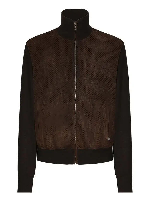 Dolce & Gabbana High Neck Zip Jacket - Black