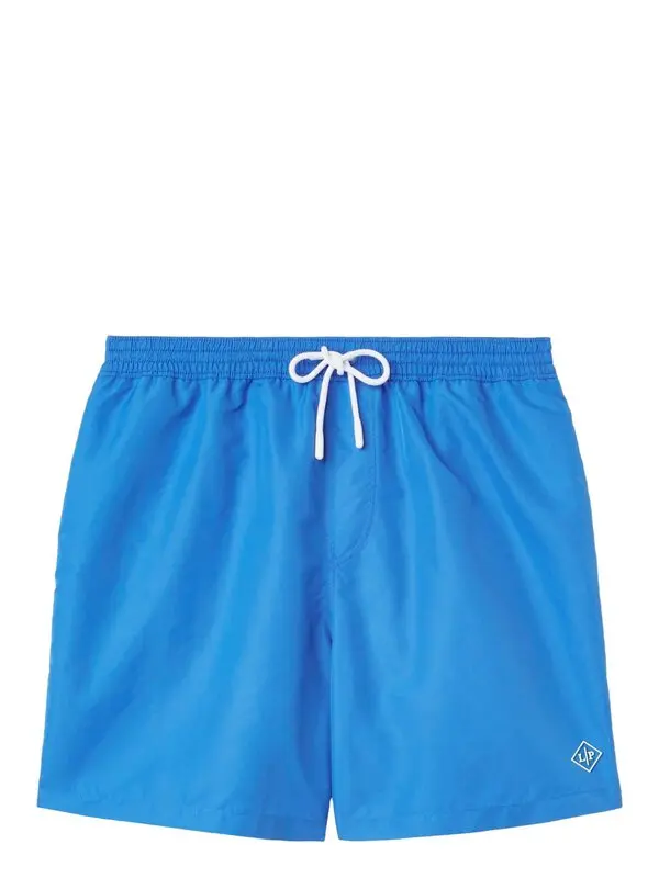 Loro Piana Elastic Waist Beach Shorts With Drawstring - Blue