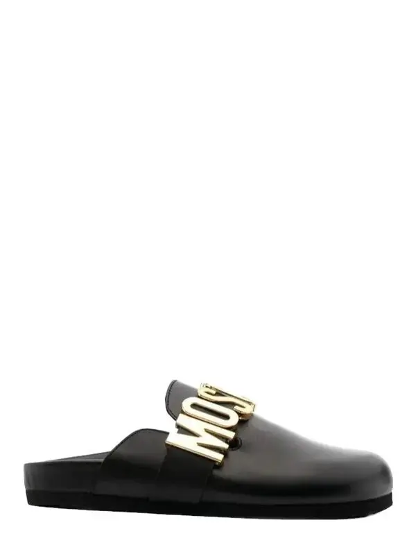 Moschino Embellished Mules - Black