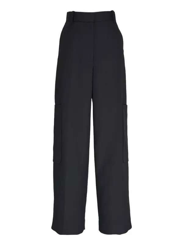 Khaite Caiton High-waisted Straight Leg Trousers - Black