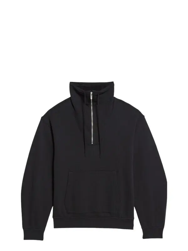 Helmut Lang Funnel Neck Half Zip Hoodie - Black