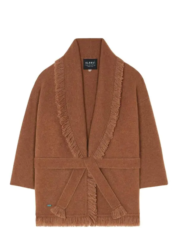 Alanui Finest Fringed-edge Cardigan - Brown