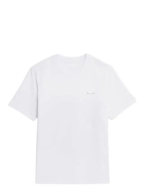 Helmut Lang Logo Embroidered Crewneck T-shirt - White