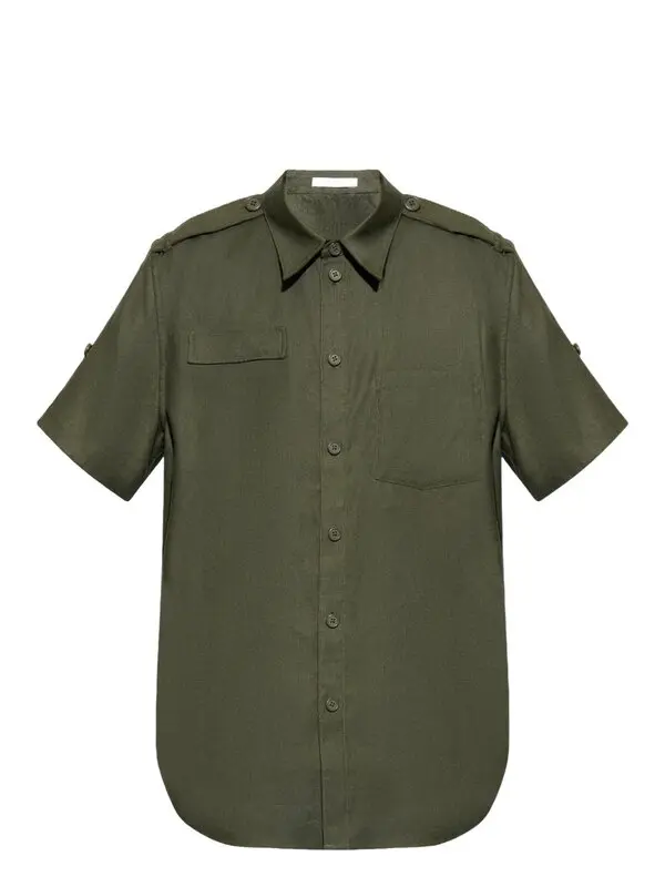 Helmut Lang Short Sleeved Epaulet Shirt - Green