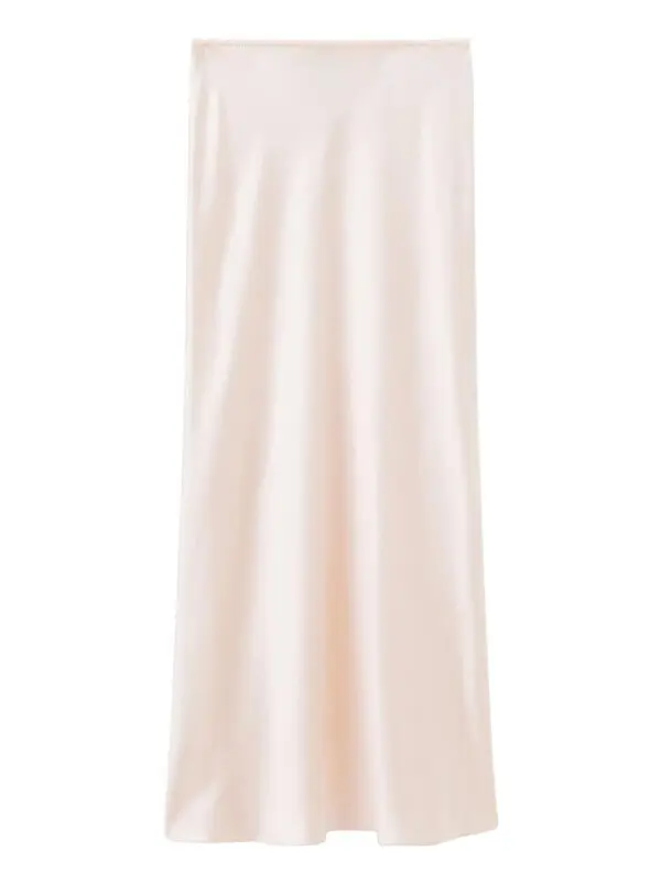 JOSEPH Isaak Bias-cut Silk Midi Skirt - White