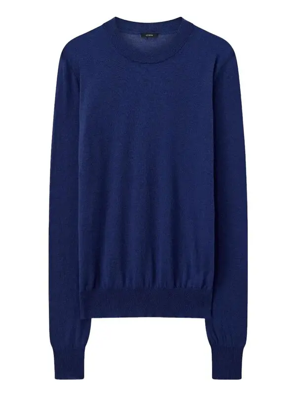JOSEPH Cashair Round Neck Jumper - Cobalt