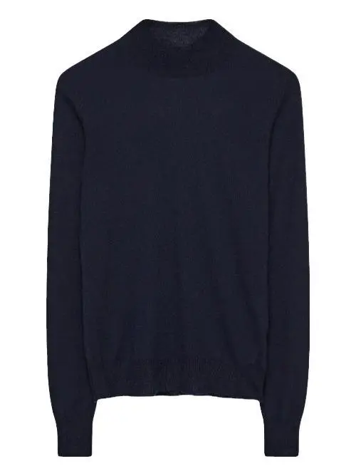 JOSEPH Cashair High Neck Jumper - Navy Blue