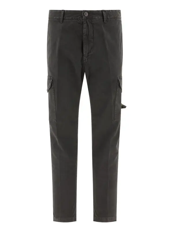 Stone Island Cargo Trousers With Compass Patch - Black