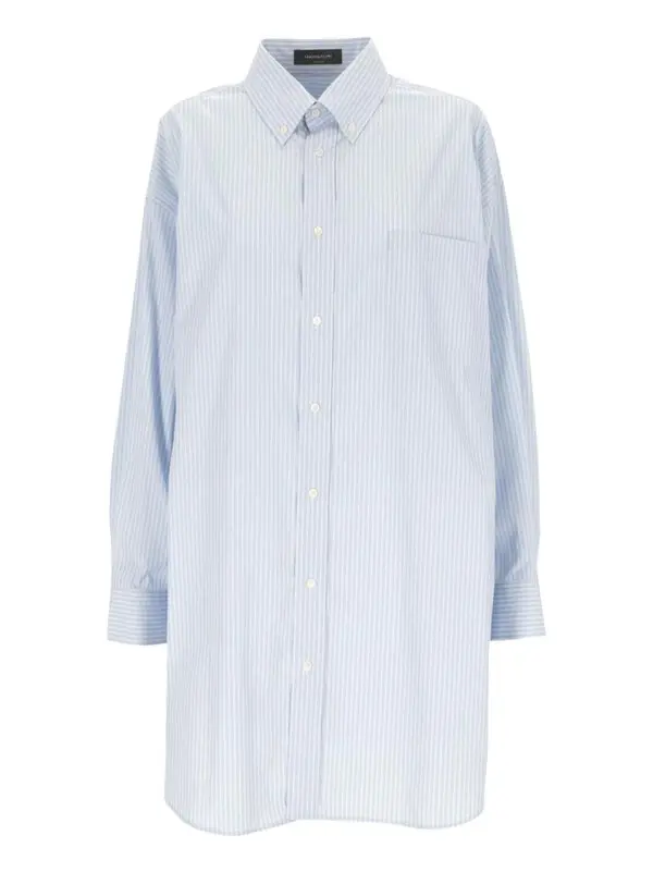 Fabiana Filippi Striped Cotton Poplin Shirt - White