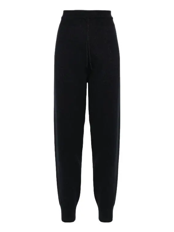 Fabiana Filippi Drawstring Joggers With Ribbed Details - Black