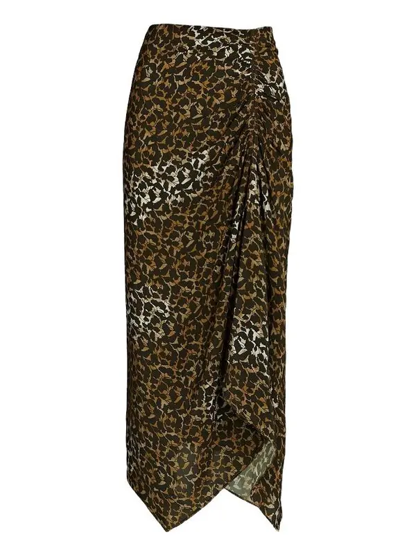 Isabel Marant Étoile Azaria Draped Midi Skirt - Brown